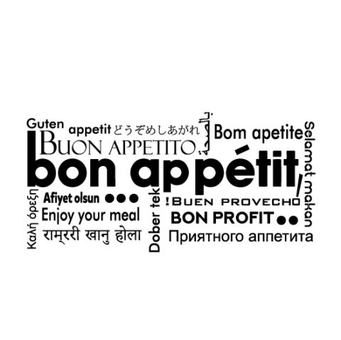 Bon Appetit En Diferentes Idiomas - Vinilgrafi